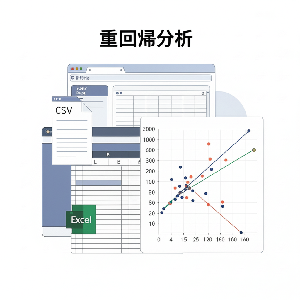 Webで重回帰分析excel・csvをアップロードして重回帰分析&グラフ表示できるツールwebで重回帰分析 便利ツール集